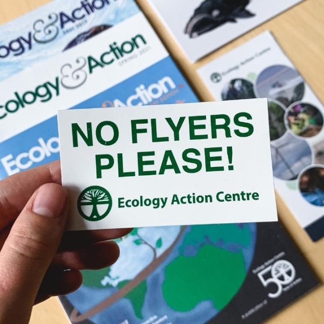 No Flyers Please Mailbox Stickers | Ecology Action Centre